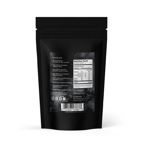 LoLo BLACK - Organic Instant Espresso Coffee - LoLo Life